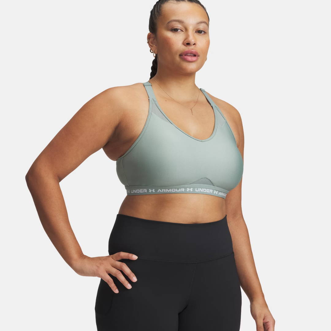 SOUTIEN-GORGE SPORT FEMME CROSSBACK LOW VERT 1386424 348 UNDER ARMOUR ...